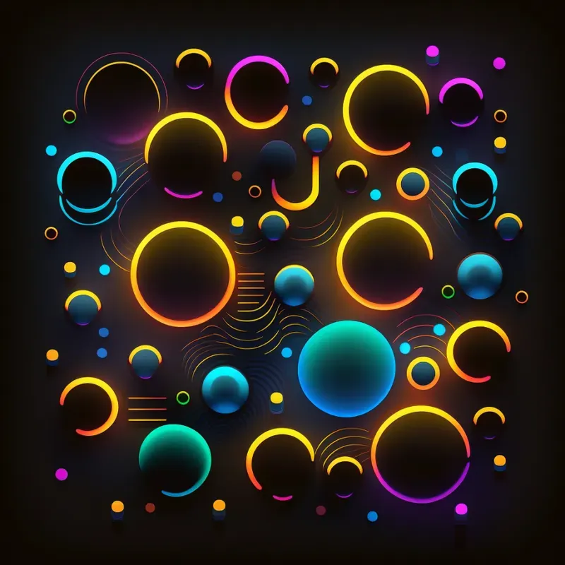 Neon Shape Designs Midjourney Prompt | PromptBase