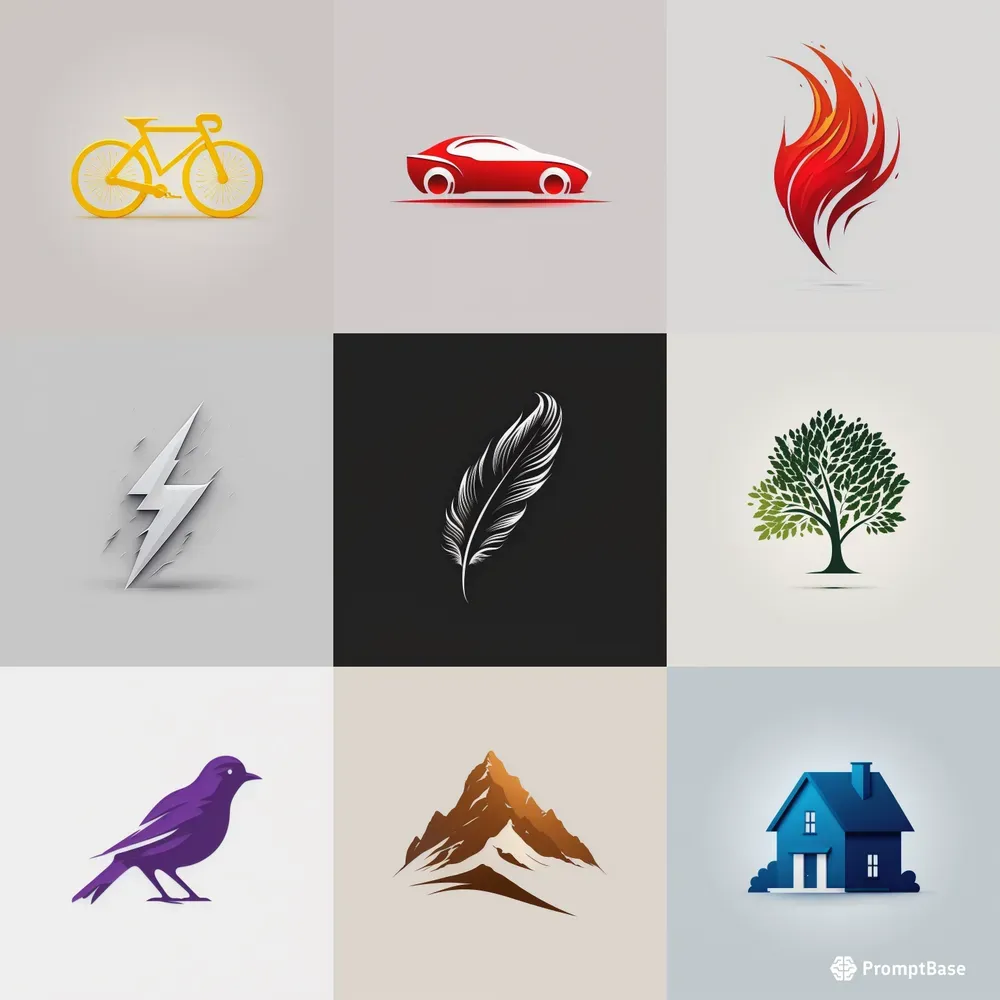 Unicolor Logos Midjourney Prompt | PromptBase