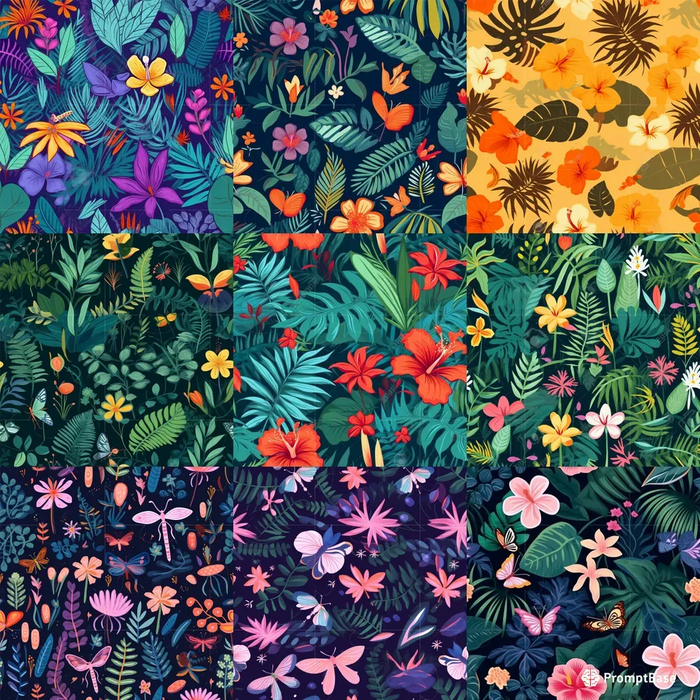Tropical Rainforest Patterns Midjourney Prompt | PromptBase