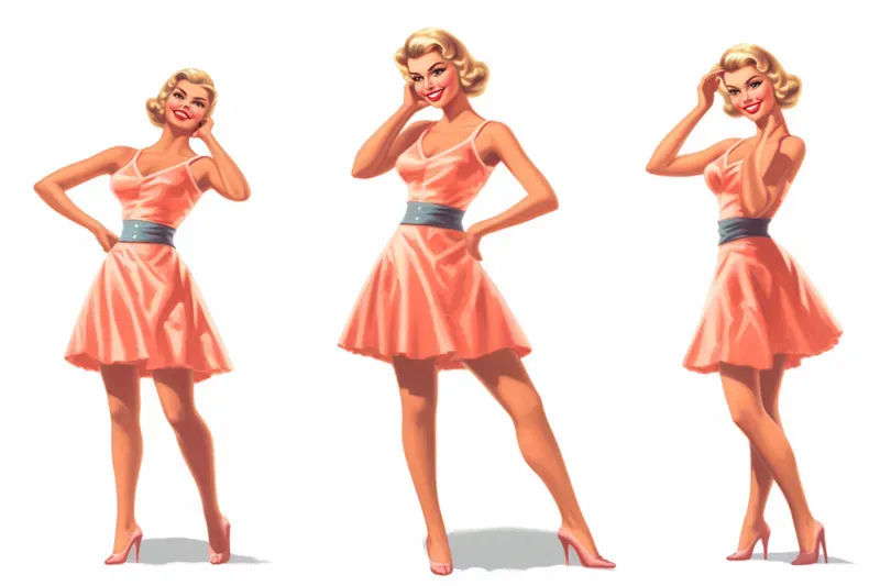 Pinup Poses Midjourney Prompt | PromptBase