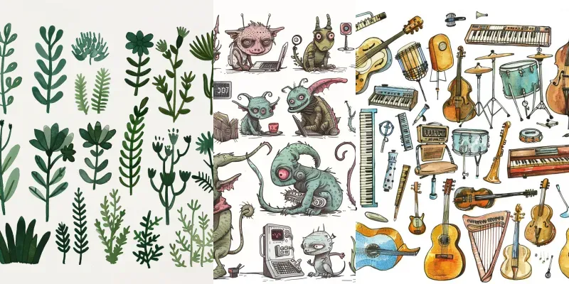Quirky Doodle Variations Generator App | PromptBase