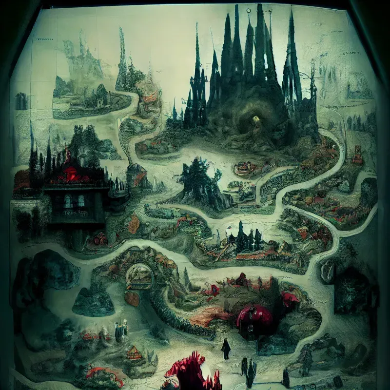 Fantasy Maps Midjourney Prompt | PromptBase
