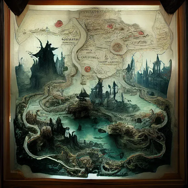 Fantasy Maps Midjourney Prompt | PromptBase