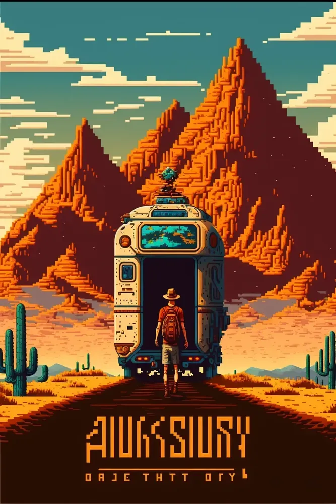 Pixel Art Posters Midjourney Prompt | PromptBase