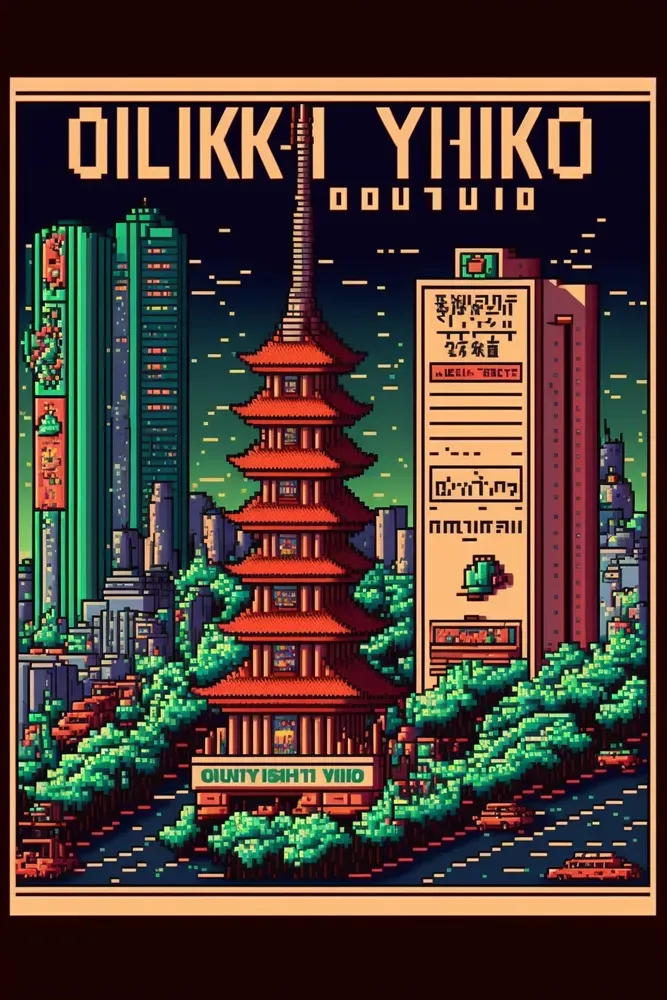 Pixel Art Posters Midjourney Prompt | PromptBase