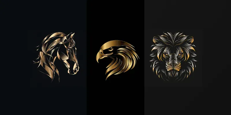 Metallic Animal Logos Midjourney Prompt | PromptBase