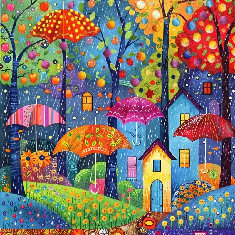 Naive Art Illustrations For Kids Midjourney Prompt | PromptBase