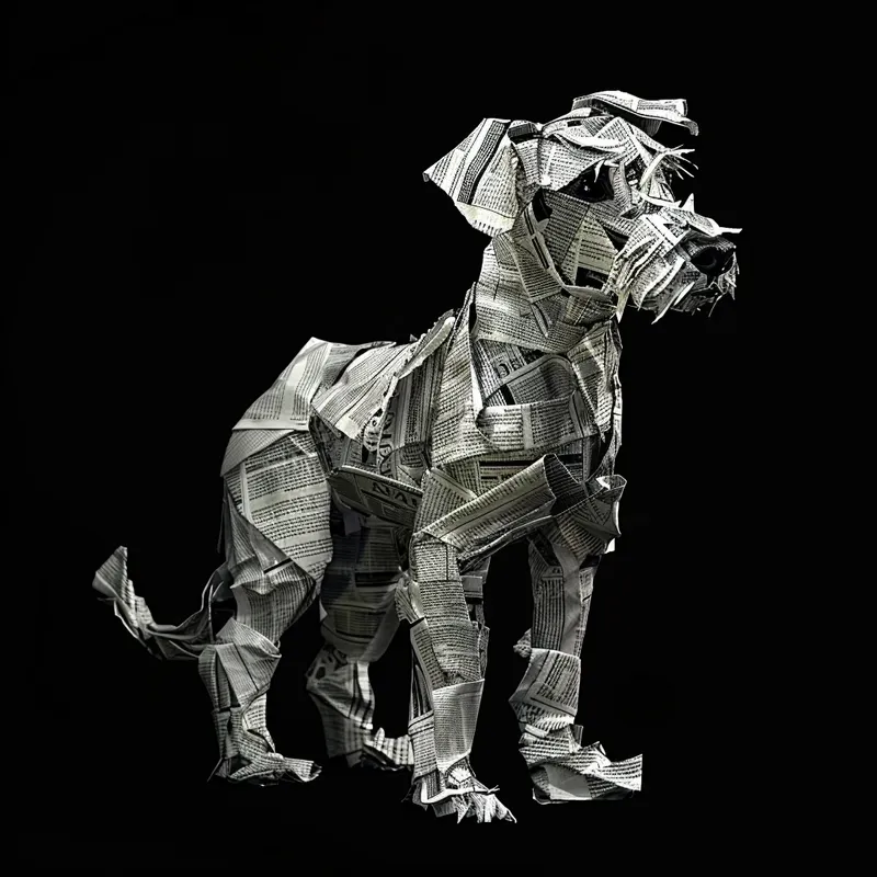 Objects Made Entirely Of Newspapers Midjourney Prompt | PromptBase