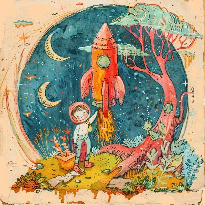 Decorative Storybook Illustrations Midjourney Prompt | PromptBase