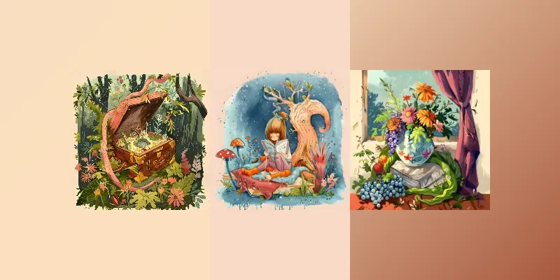 Decorative Storybook Illustrations App | PromptBase