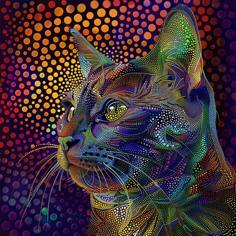 Modern Pointillism Dots Art Midjourney Prompt | PromptBase