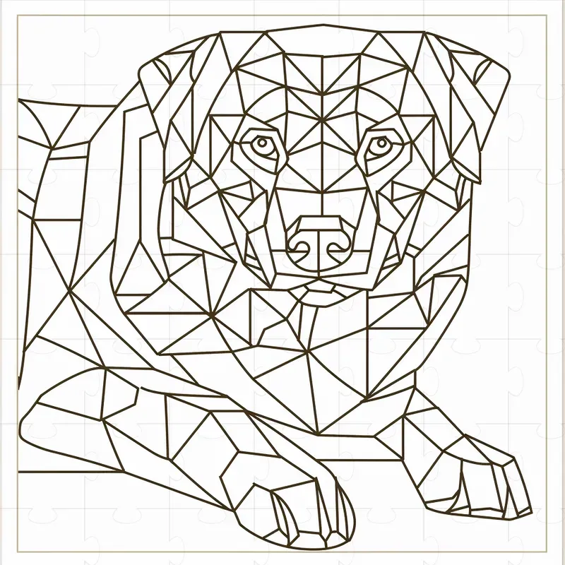 Geometric Pattern Animal Colouring Pages Midjourney Prompt | PromptBase