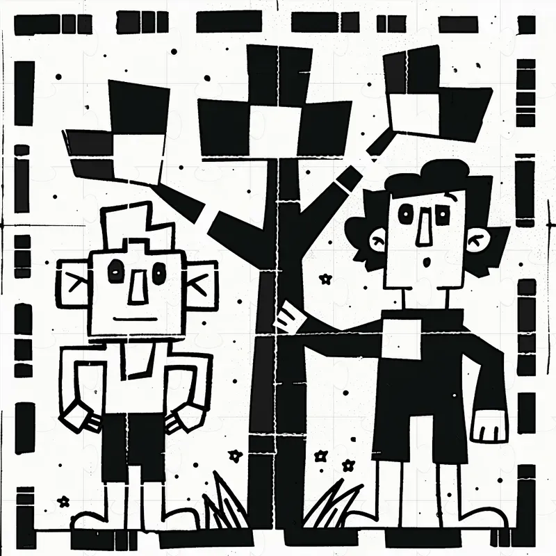 Black Contrast Coloring Book Pages Midjourney Prompt | PromptBase