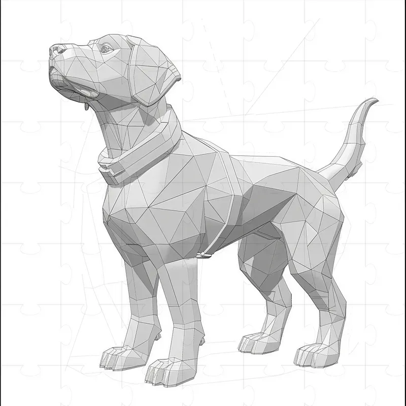 Wireframe Animal Drawings Midjourney Prompt | PromptBase