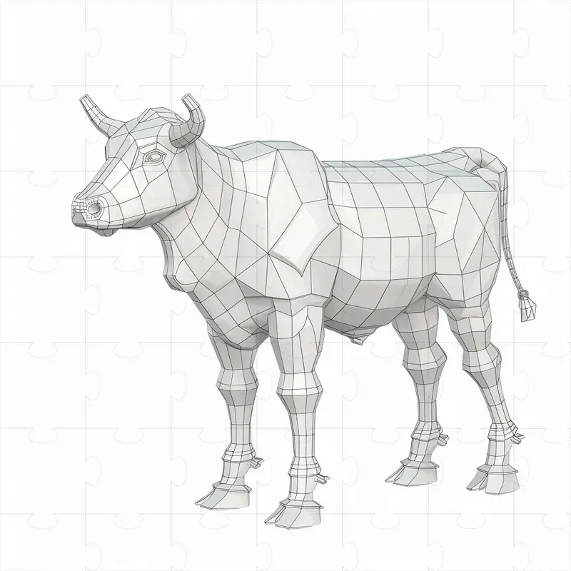Wireframe Animal Drawings Midjourney Prompt | PromptBase