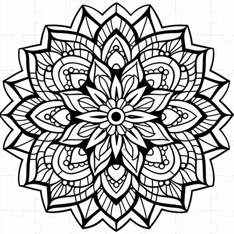 Bold Line Mandalas For Coloring Books Midjourney Prompt | PromptBase