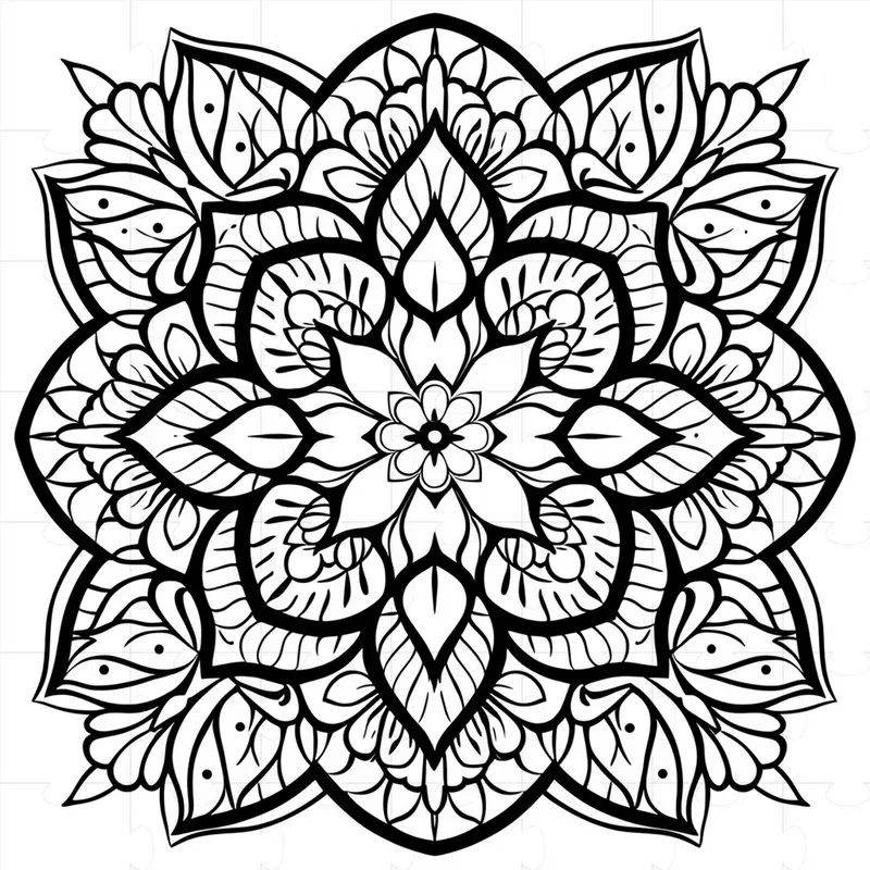 Bold Line Mandalas For Coloring Books Midjourney Prompt | PromptBase