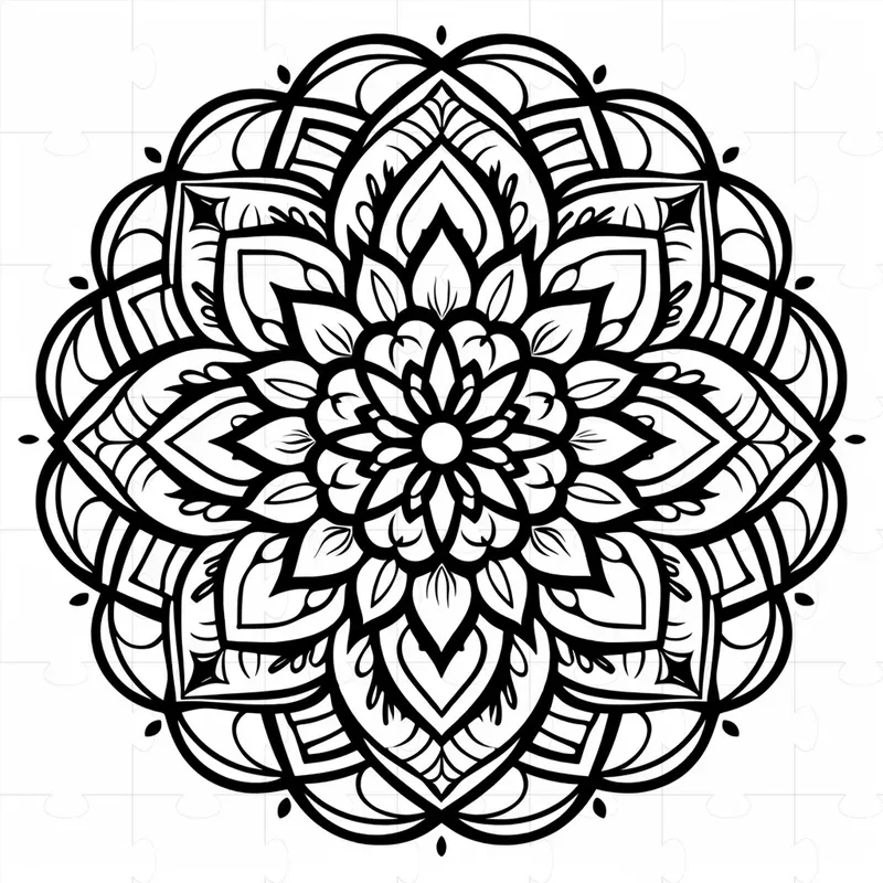 Bold Line Mandalas For Coloring Books Midjourney Prompt | PromptBase