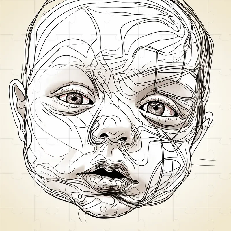 Simple Line Portrait Drawings Midjourney Prompt | PromptBase