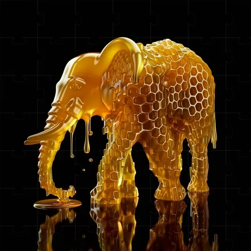 Wax Honeycomb Animal Sculptures Midjourney Prompt | PromptBase