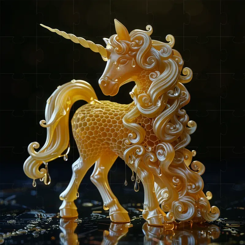 Wax Honeycomb Animal Sculptures Midjourney Prompt | PromptBase