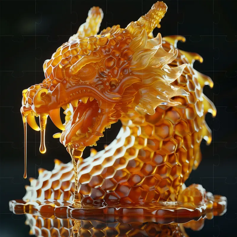 Wax Honeycomb Animal Sculptures Midjourney Prompt | PromptBase