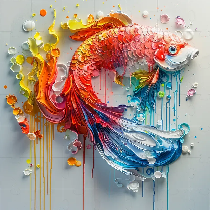 3D Dripping Paintings Midjourney Prompt | PromptBase