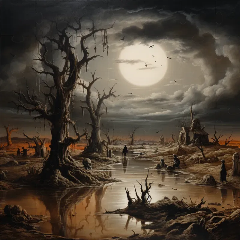 Goya-bosch Horror Halloween Oil Painting Midjourney Prompt | PromptBase