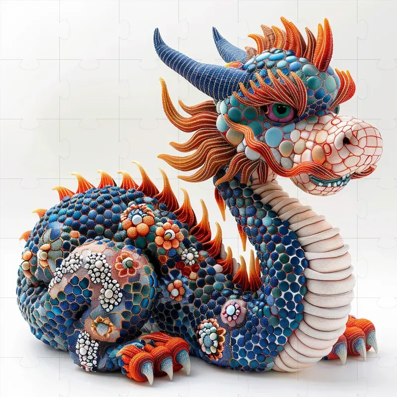 Folk Art Temari Animals 3D Designs Midjourney Prompt | PromptBase