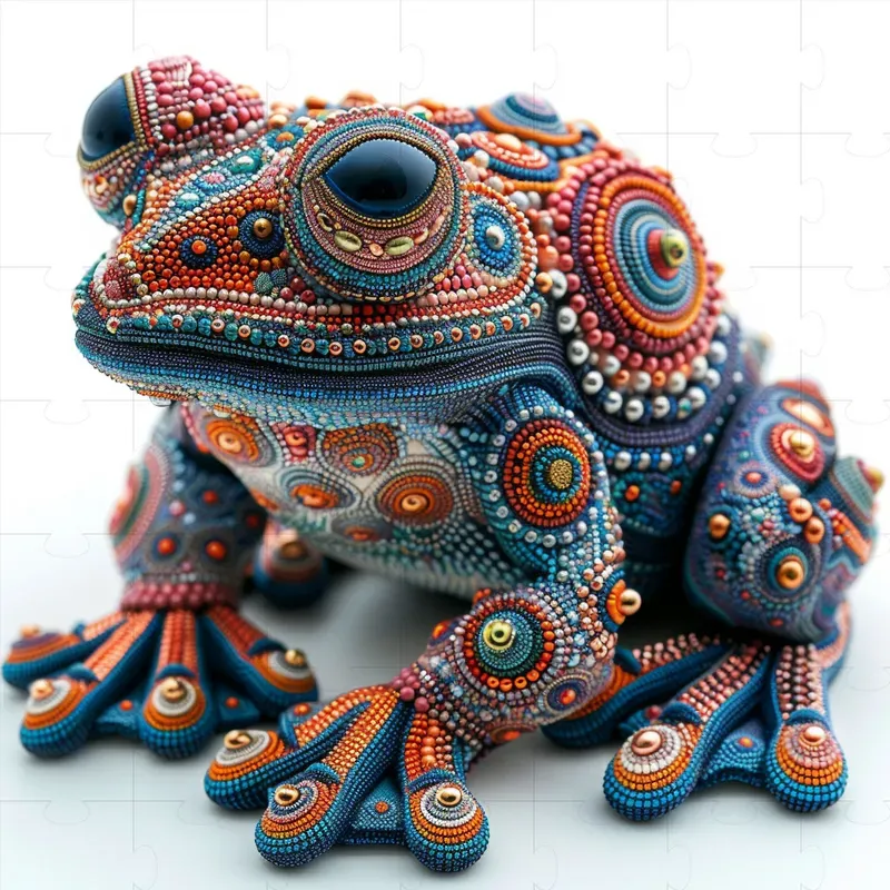 Folk Art Temari Animals 3D Designs Midjourney Prompt | PromptBase