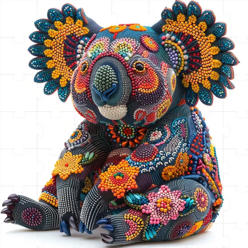 Folk Art Temari Animals 3D Designs Midjourney Prompt | PromptBase