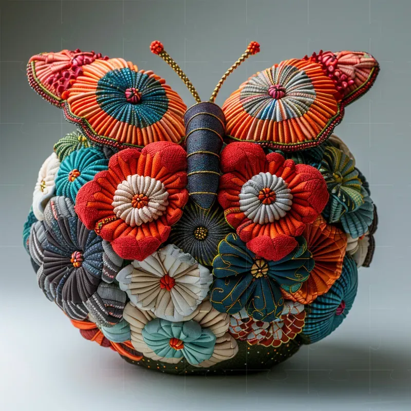 Folk Art Temari Animals 3D Designs Midjourney Prompt | PromptBase