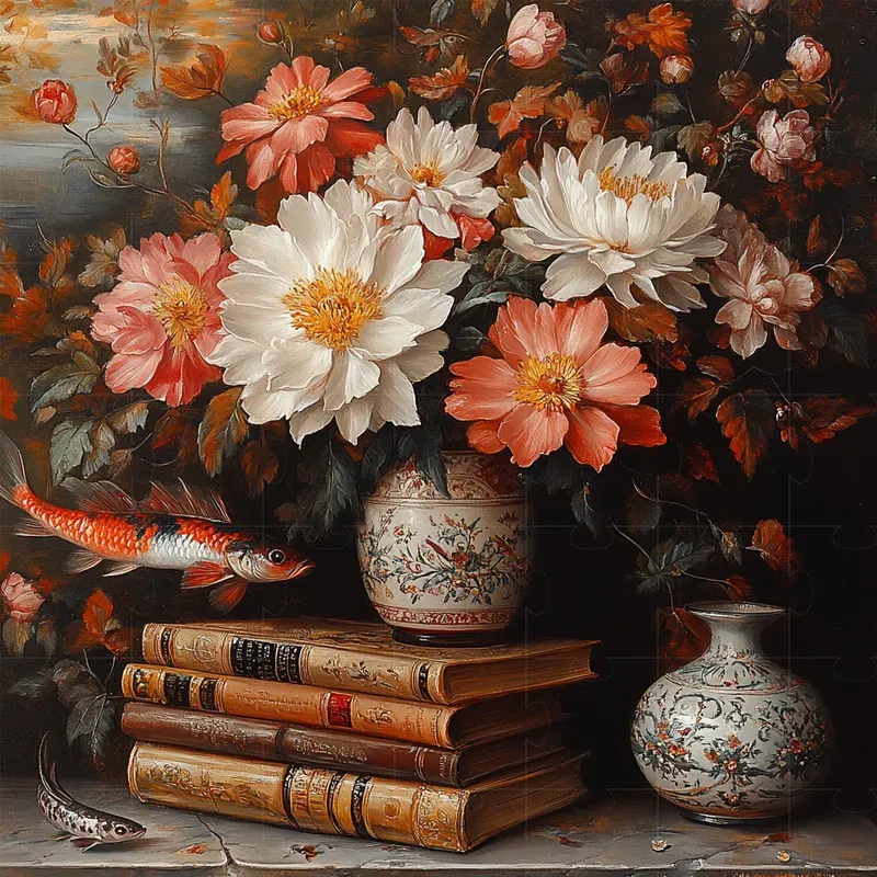 Old Masters Still Life Oil Paintings Art Midjourney Prompt | PromptBase