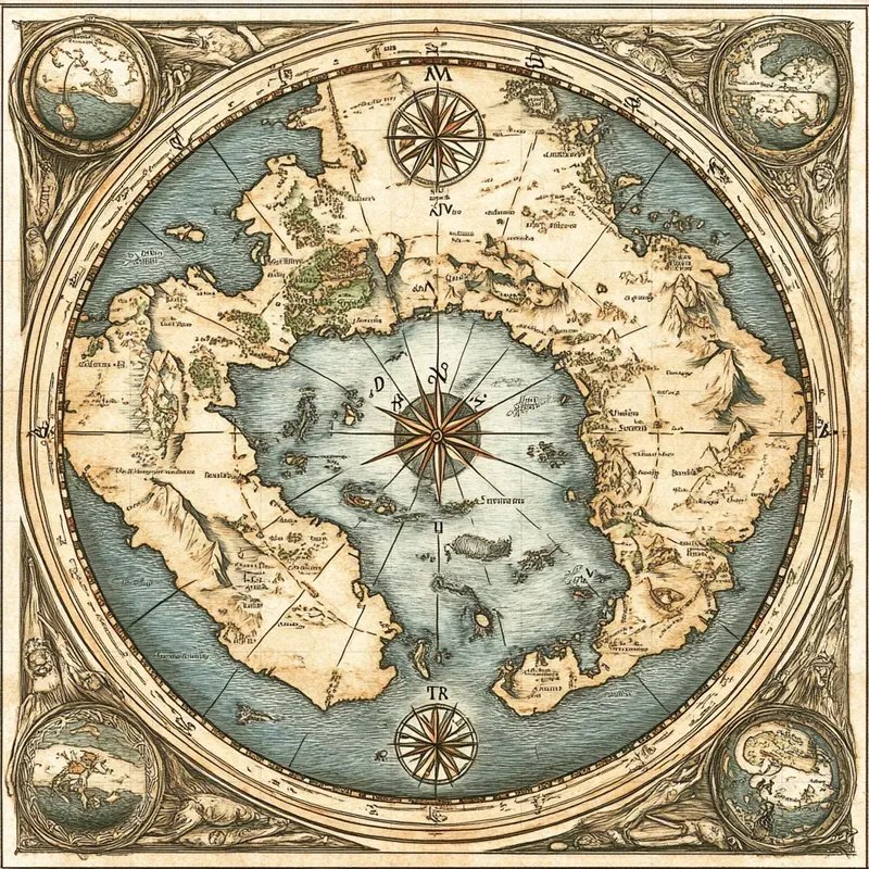 Legendary Maps Illustrations Midjourney Prompt | PromptBase