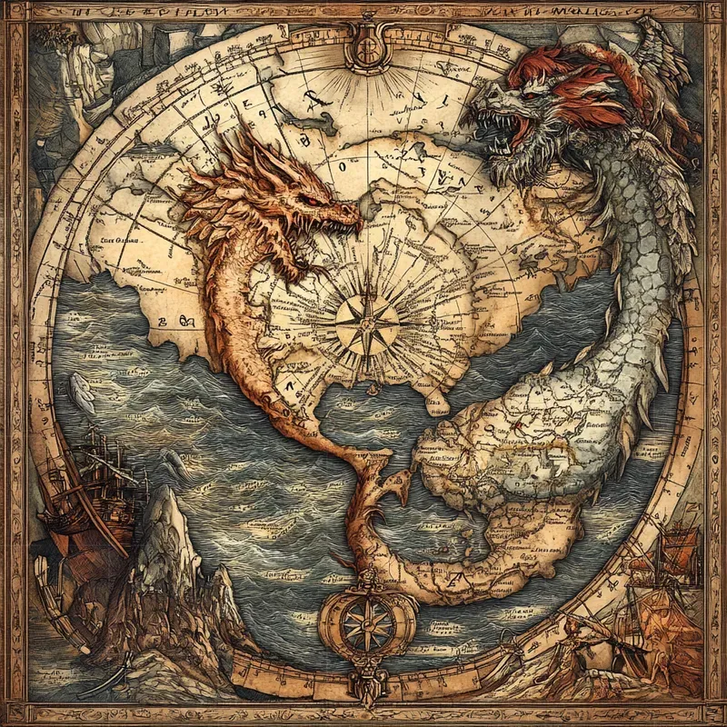 Legendary Maps Illustrations Midjourney Prompt | PromptBase