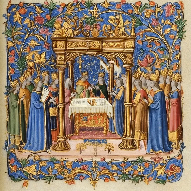 Middle Ages Illuminated Manuscript Art Midjourney Prompt | PromptBase