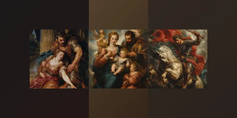 Baroque Reinvented Rubens Midjourney Prompt | PromptBase