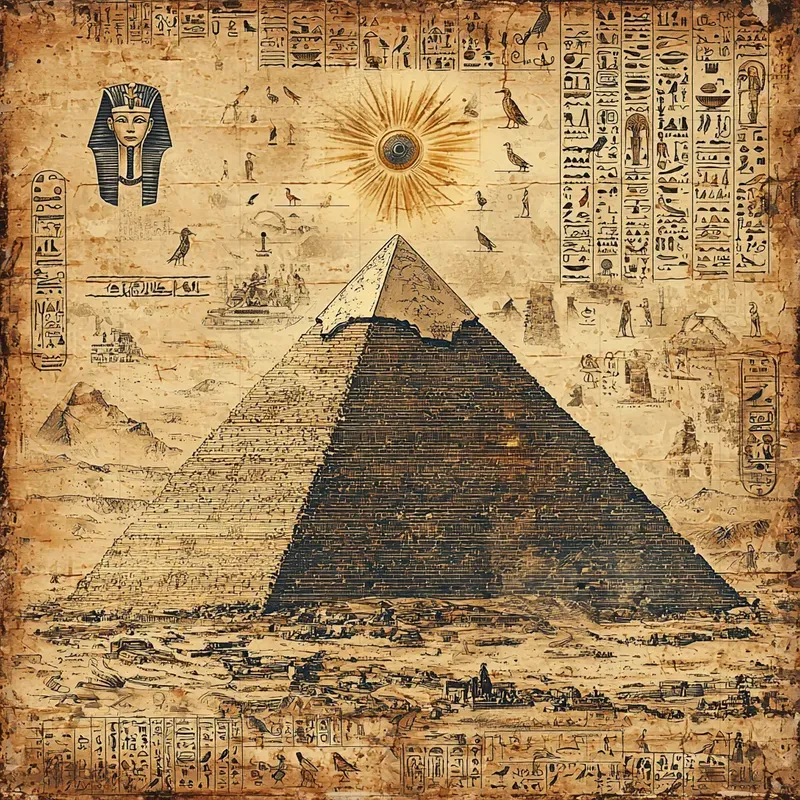 Egyptian-themed Ephemera Scrapbooking Art Midjourney Prompt | PromptBase