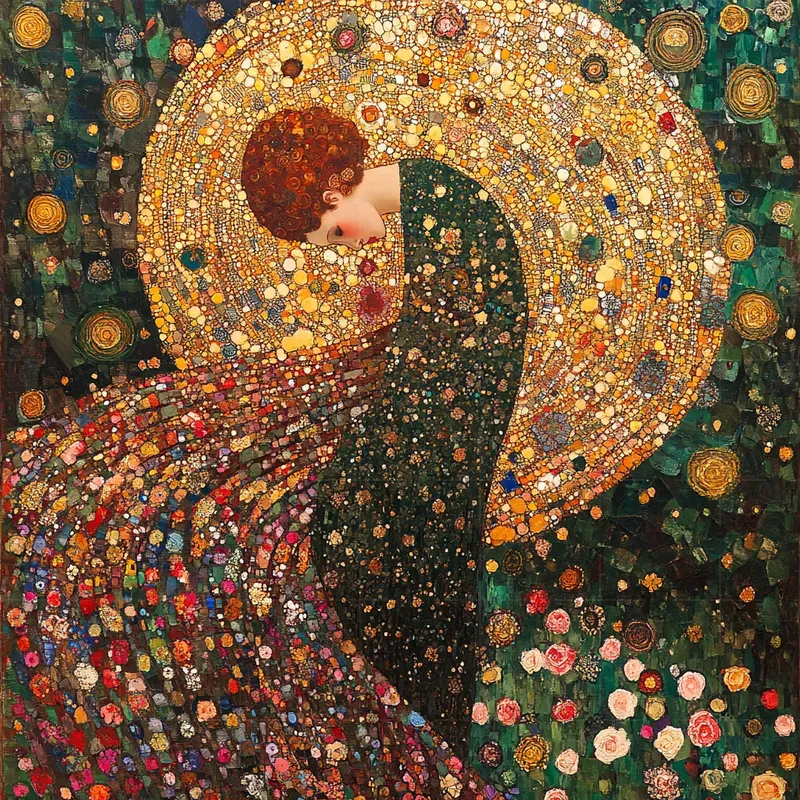 Golden Reverie Klimts Enchanted Art Midjourney Prompt | PromptBase