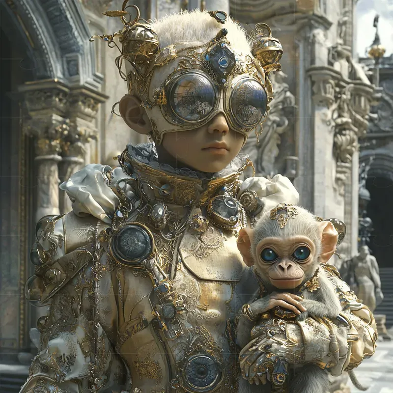 Baroque Scifi Characters Fantasy Photos Midjourney Prompt | PromptBase