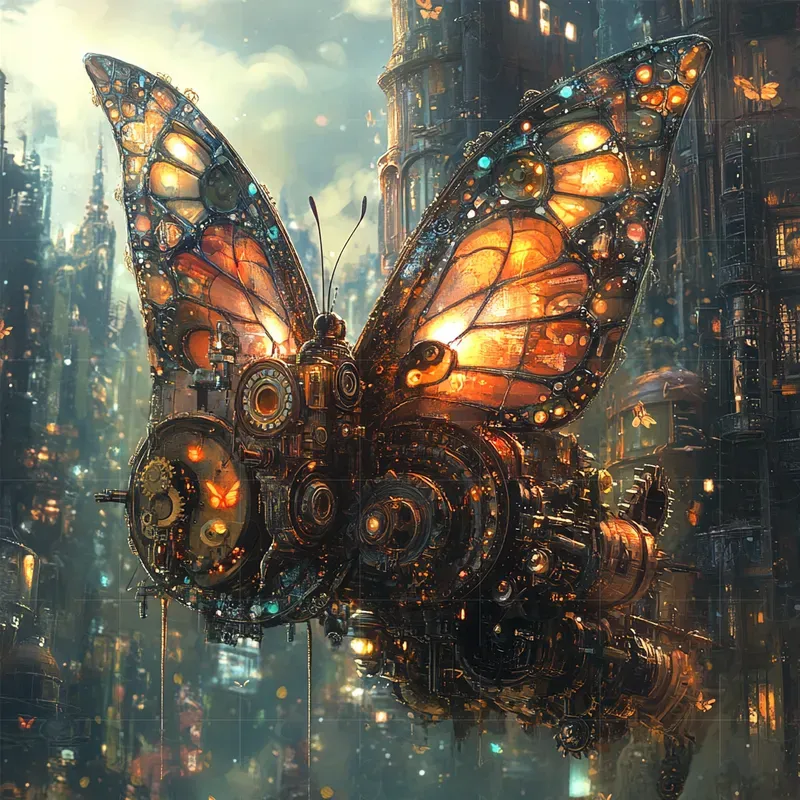 Steampunk Impressionism Visions Midjourney Prompt | PromptBase