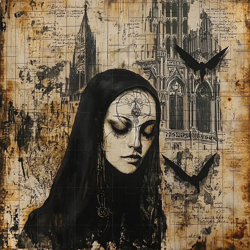 Dark Fantasy Gothic Journal Pages Midjourney Prompt | PromptBase