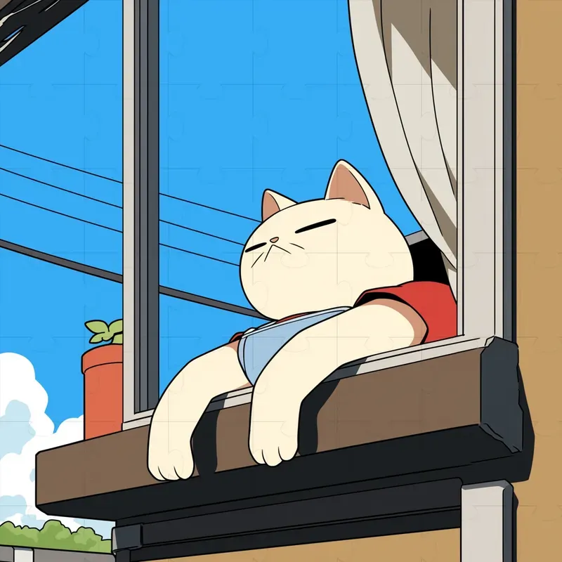 Simple Line Cartoon Characters Daily Lives Midjourney Prompt | PromptBase