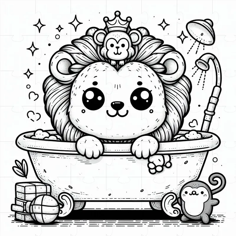 Cuddly Friends Coloring Book Pages DALL·E Prompt | PromptBase