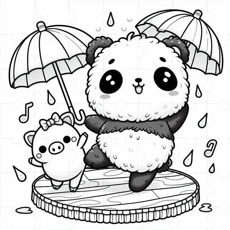 Cuddly Friends Coloring Book Pages DALL·E Prompt | PromptBase