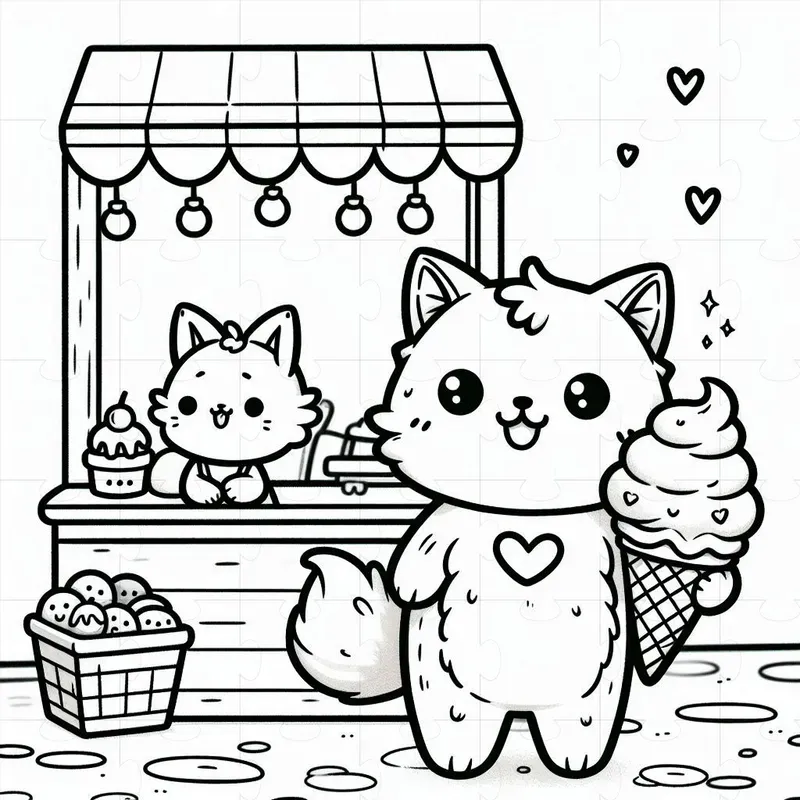 Cuddly Friends Coloring Book Pages DALL·E Prompt | PromptBase