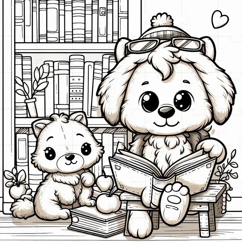 Cuddly Friends Coloring Book Pages DALL·E Prompt | PromptBase