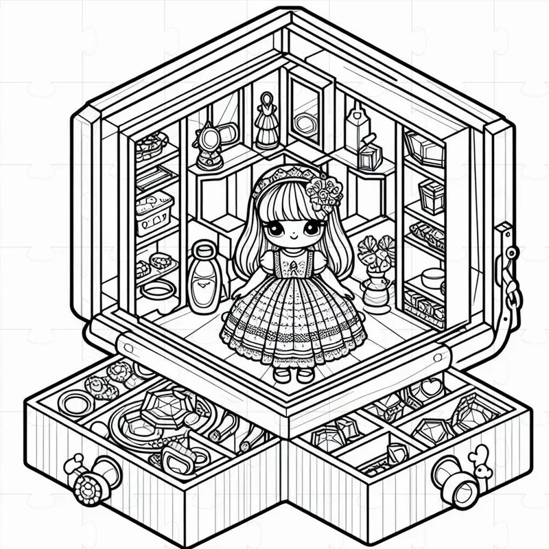 Cute And Cozy Tiny Worlds Coloring Books DALL·E Prompt | PromptBase