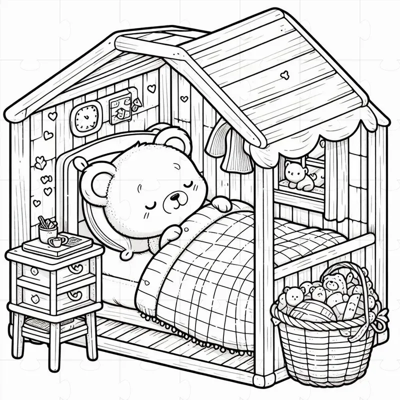 Cute And Cozy Tiny Worlds Coloring Books DALL·E Prompt | PromptBase