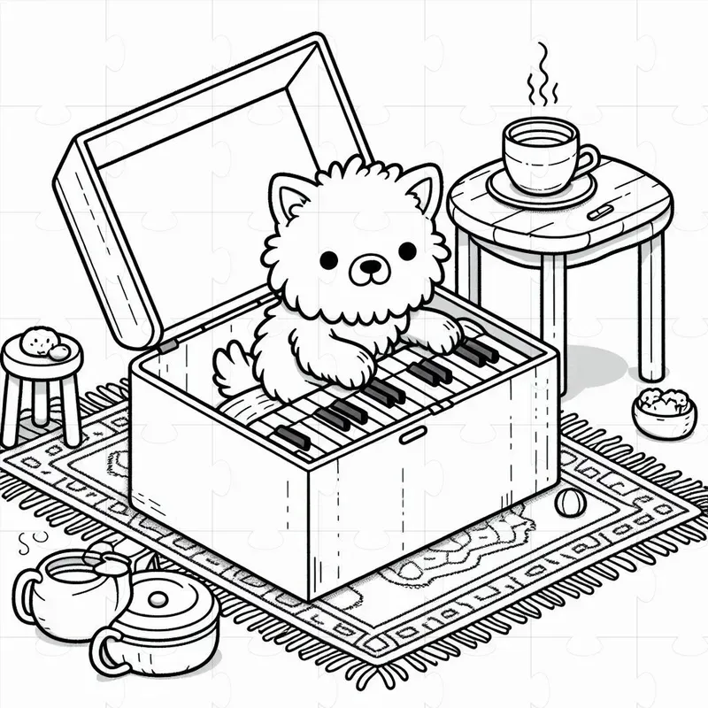 Cute And Cozy Tiny Worlds Coloring Books DALL·E Prompt | PromptBase